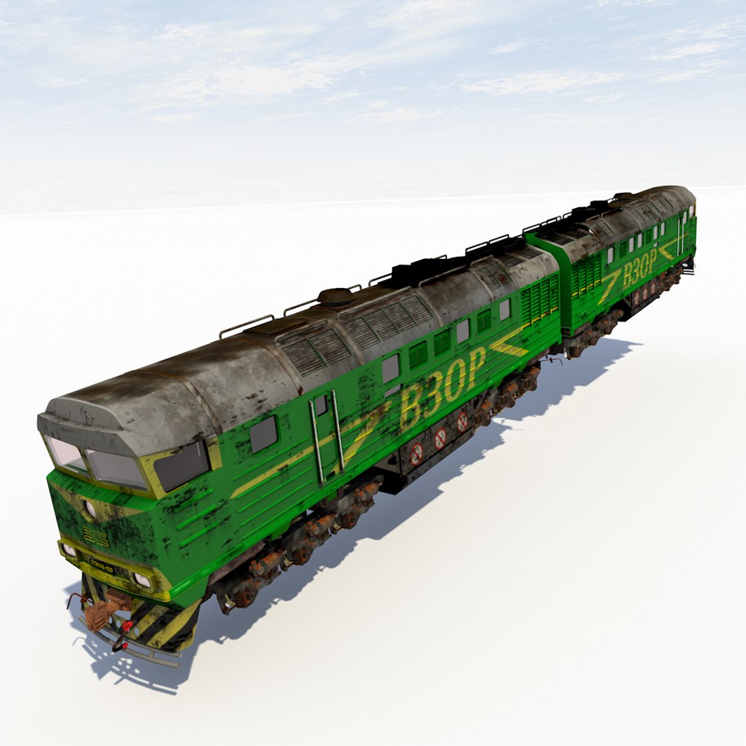 3d model of soviet diesel locomotive 2te116
