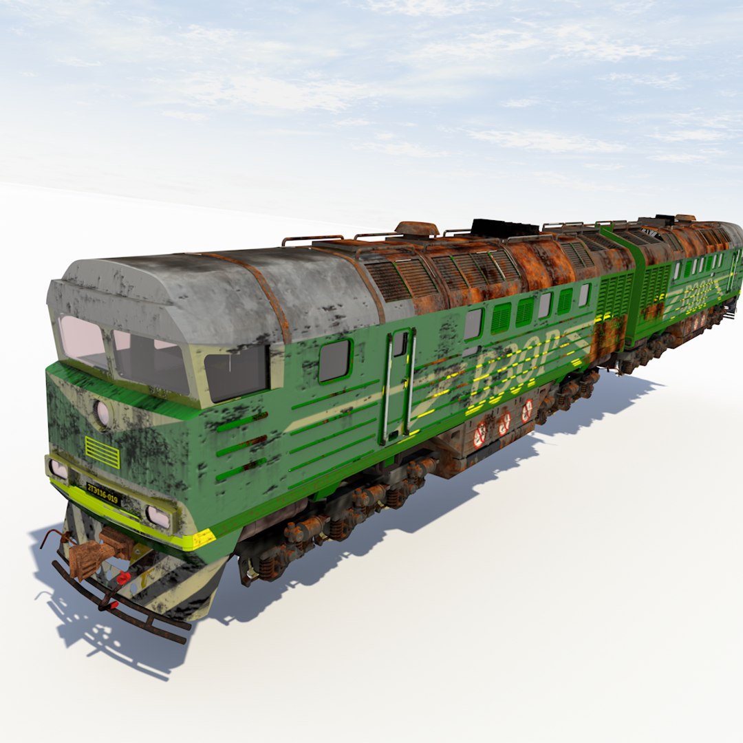 3d model of soviet diesel locomotive 2te116