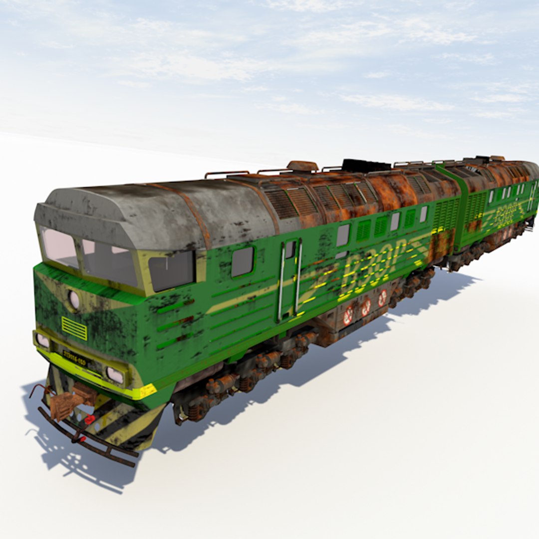 3d model of soviet diesel locomotive 2te116
