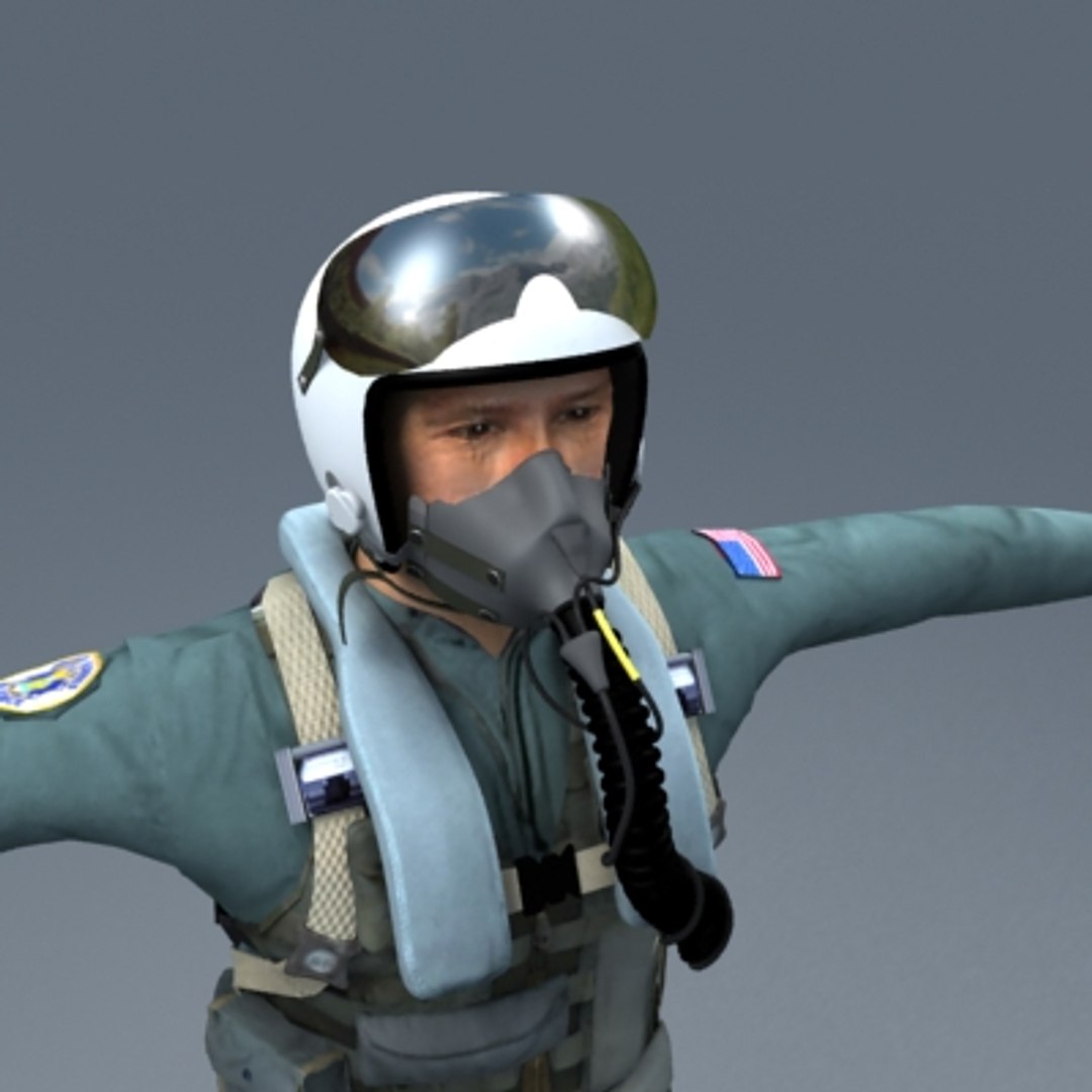 Air Force Pilot 3d Model
