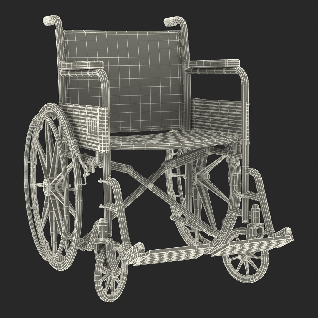 3d Wheelchair Generic Rigged Model