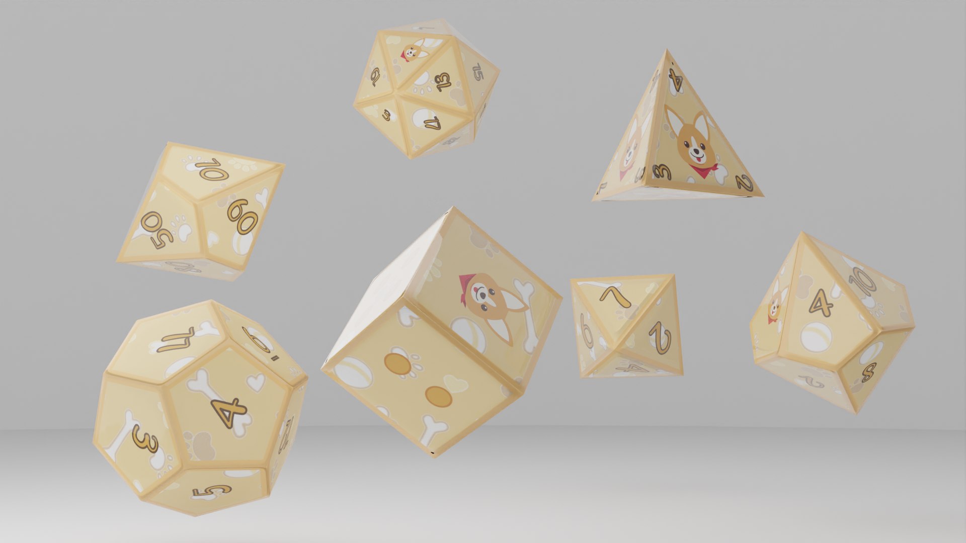 Corgi Low Poly Dice 3D Model - TurboSquid 2232538