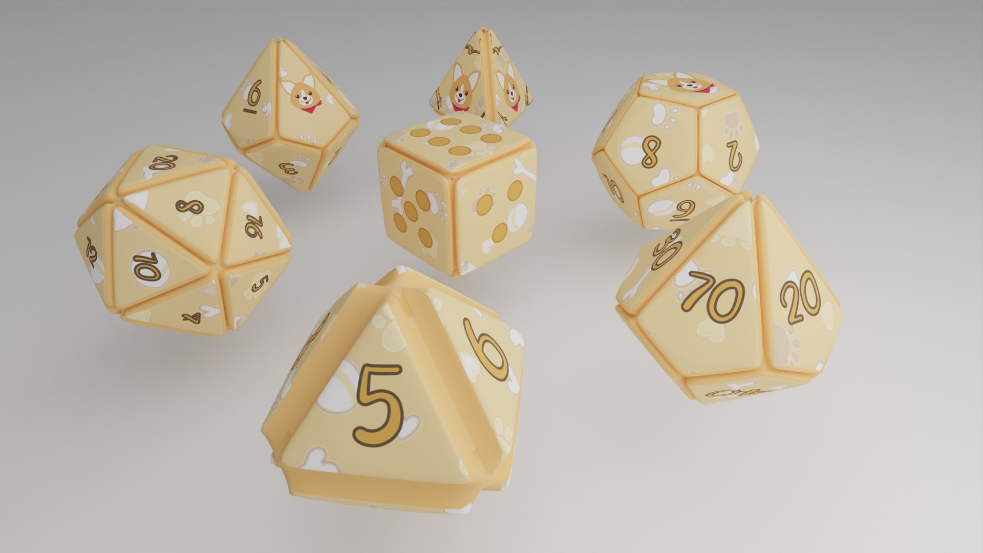 Corgi Low Poly Dice 3D Model - TurboSquid 2232538