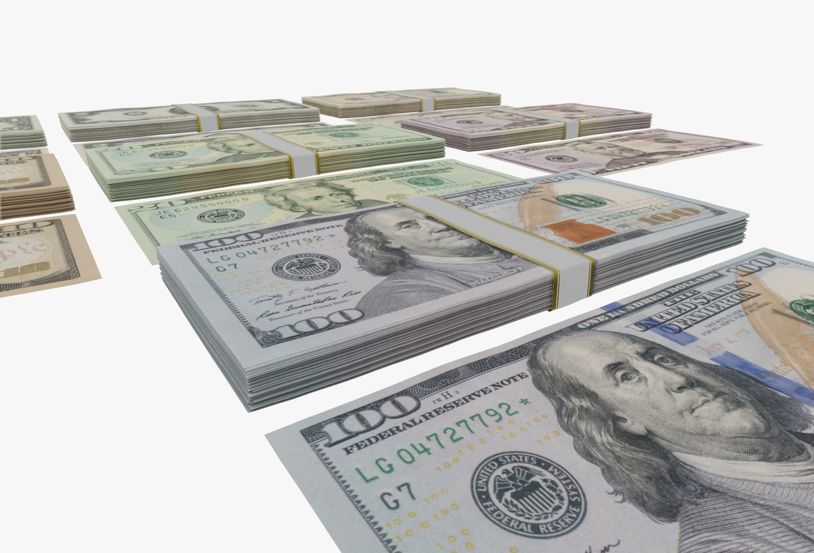 Banknotes Dollar Model - TurboSquid 1917762