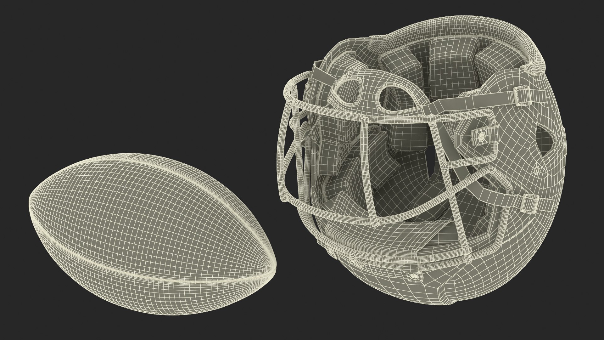 3D American Football Player Red Uniform Running The Ball - TurboSquid ...