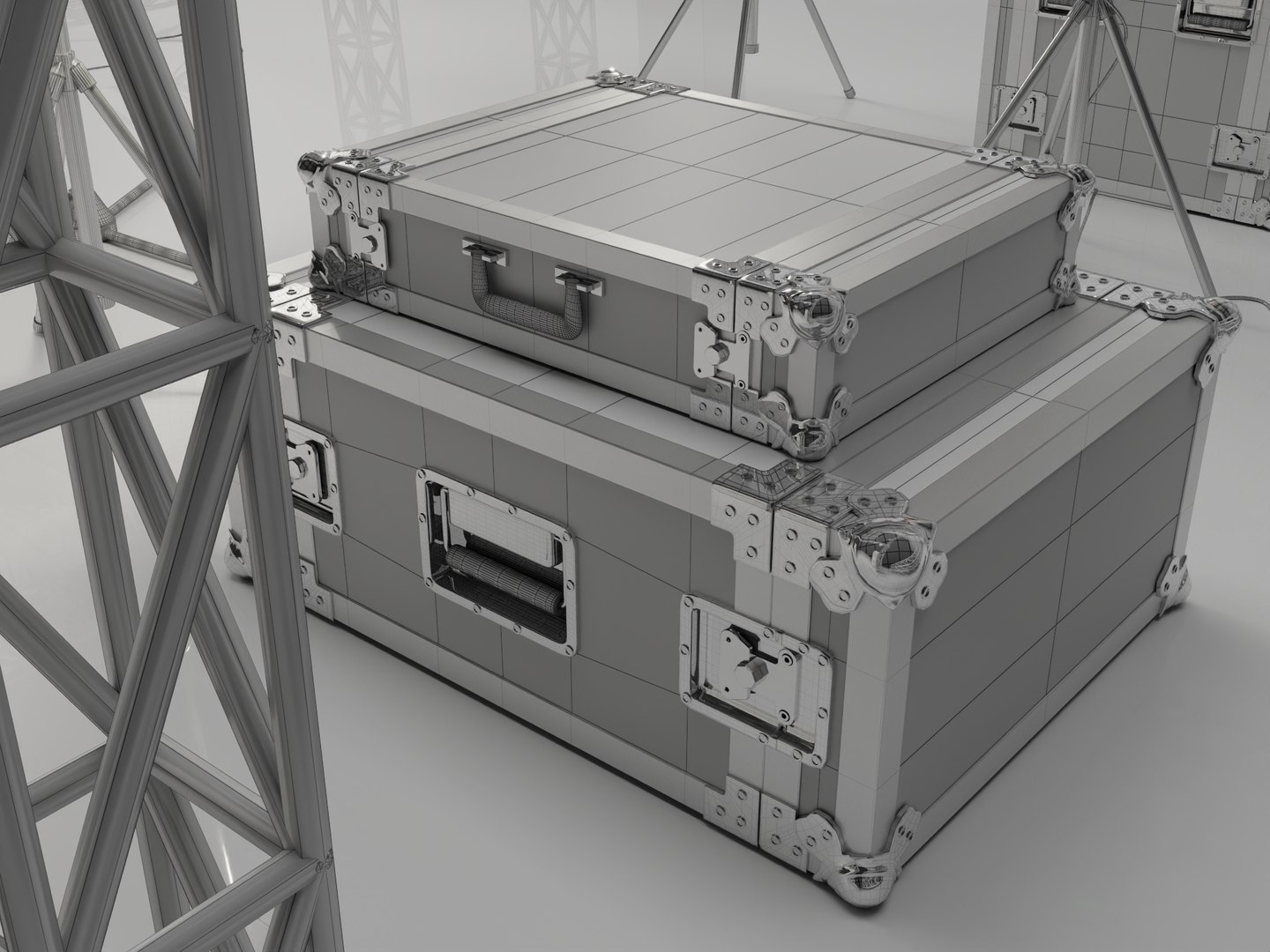 3D Model Modular Stage Truss Lighting Equipment Pack - TurboSquid 2520514