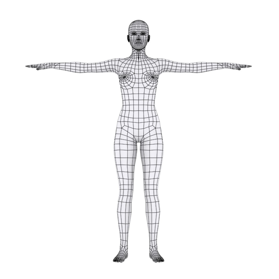 3D female base model - TurboSquid 1164716