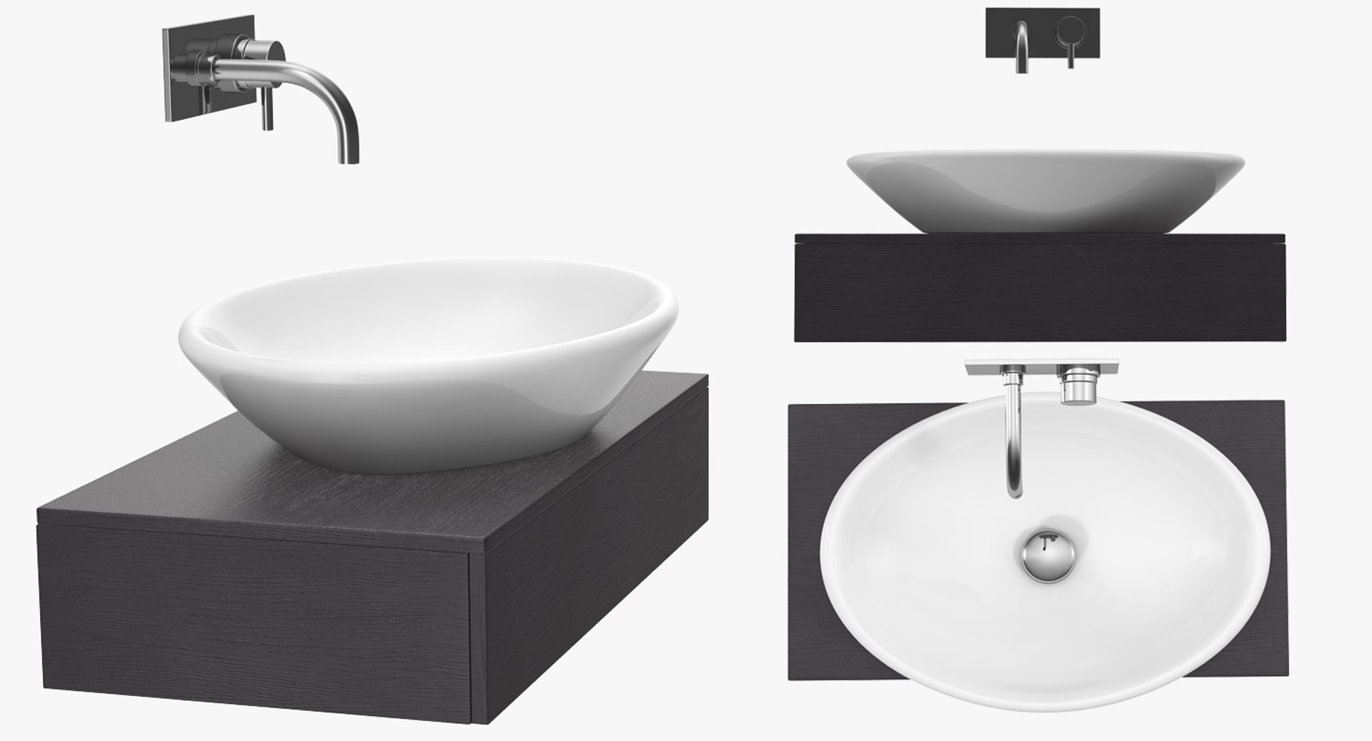 3D Bathroom Ceramic Counter Wash - TurboSquid 1214011