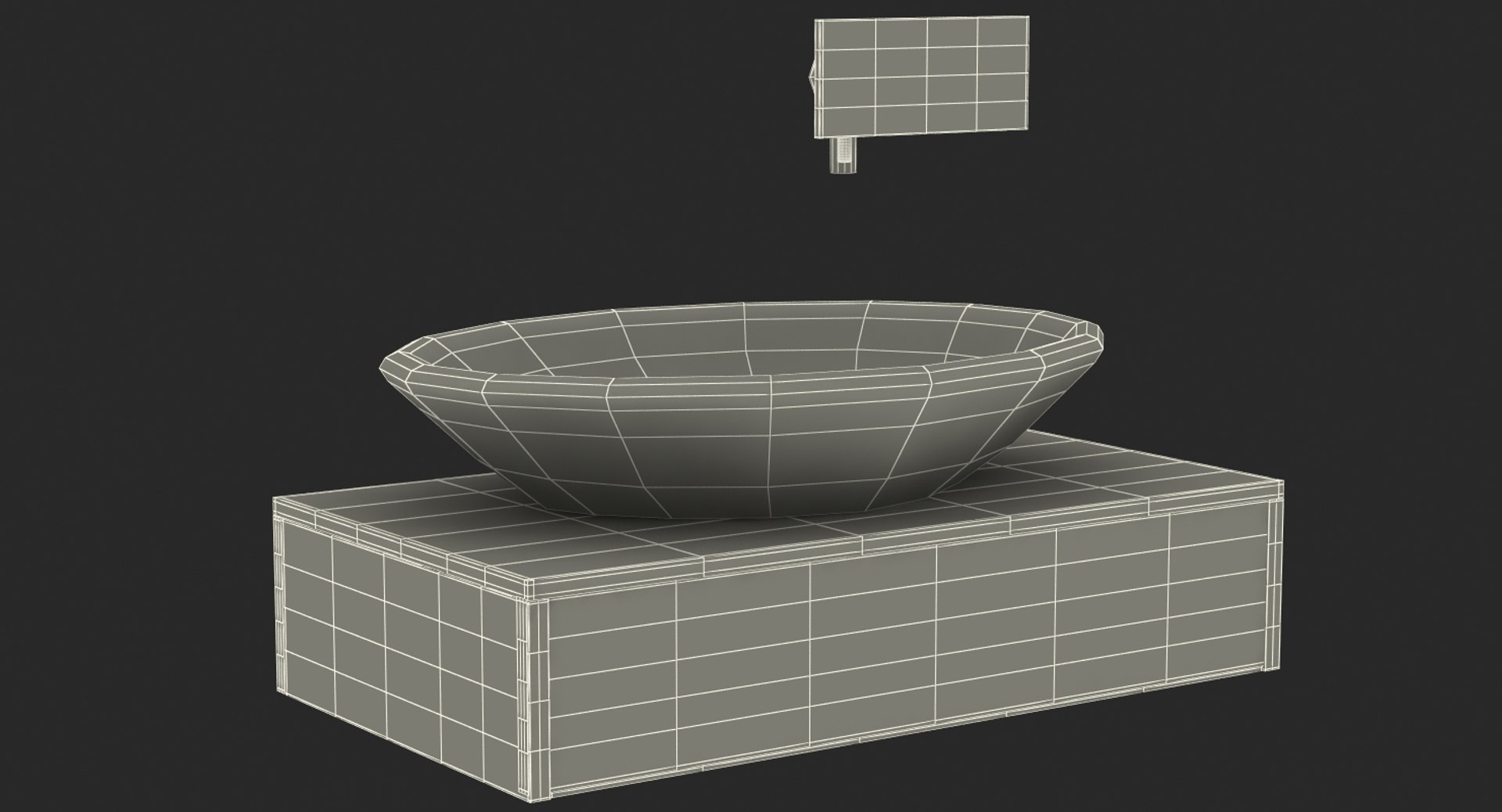 3D Bathroom Ceramic Counter Wash - TurboSquid 1214011