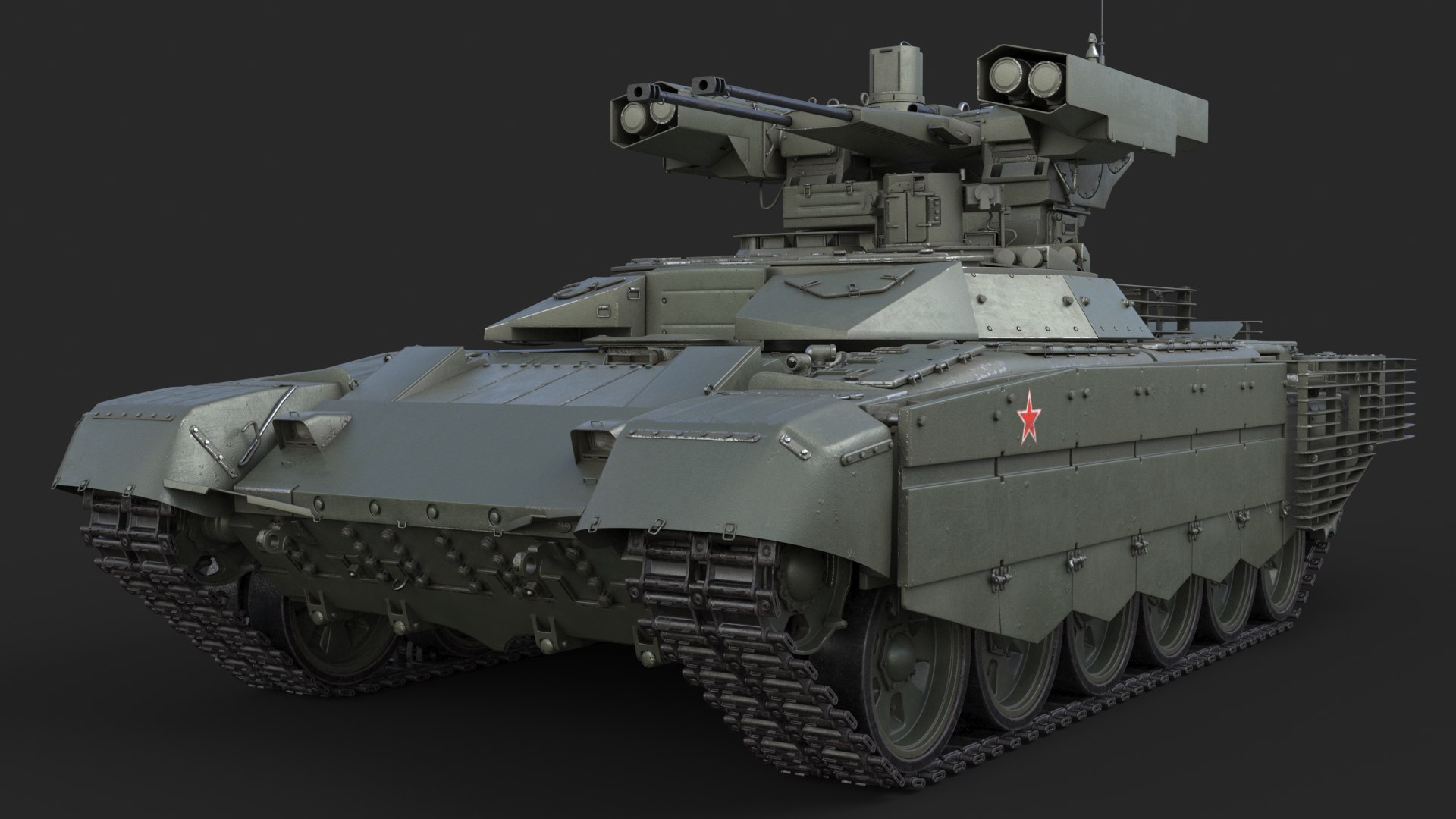 3D Tank Terminator BMP 72 Green model - TurboSquid 2046979