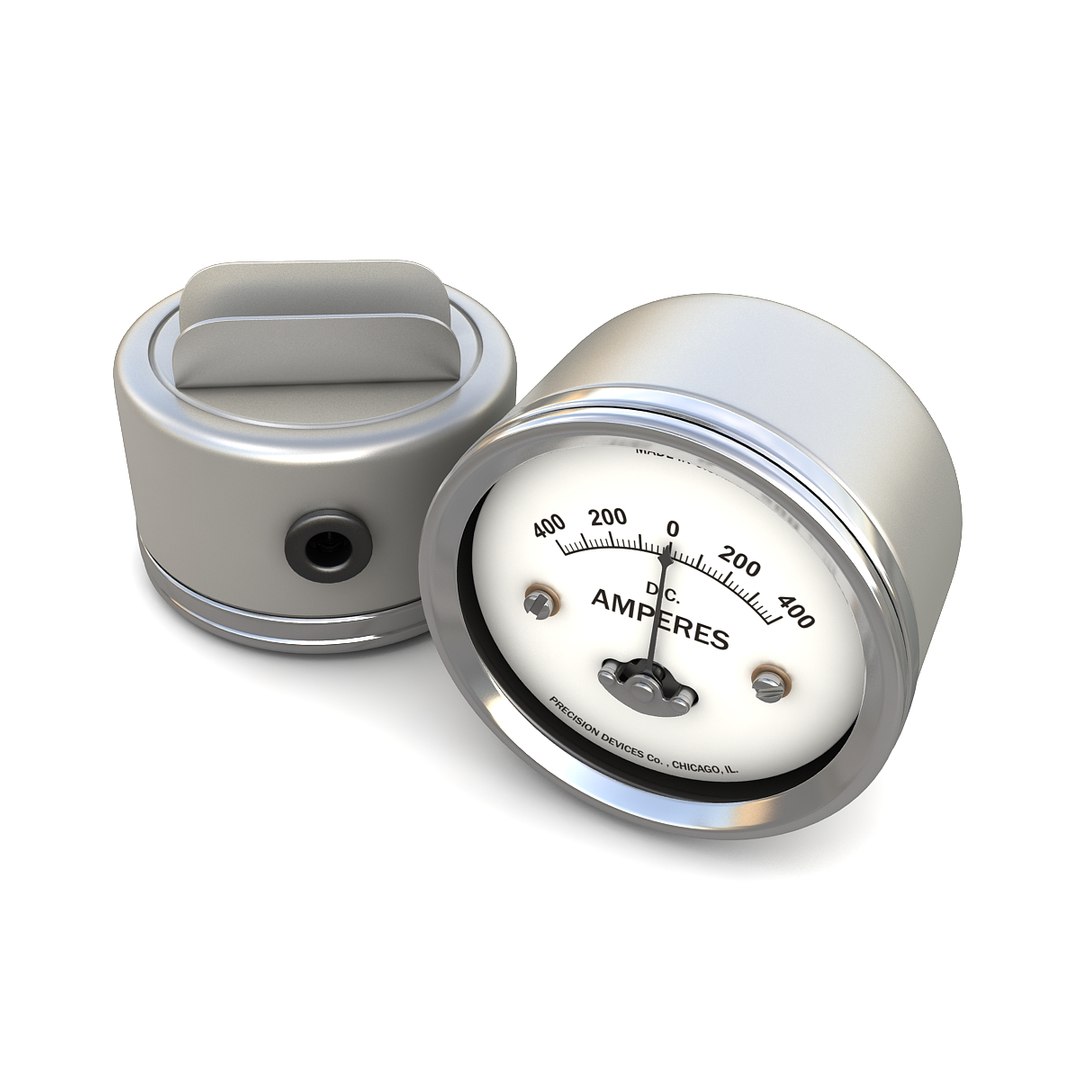 3D vintage dc ammeter 18 model - TurboSquid 1563757