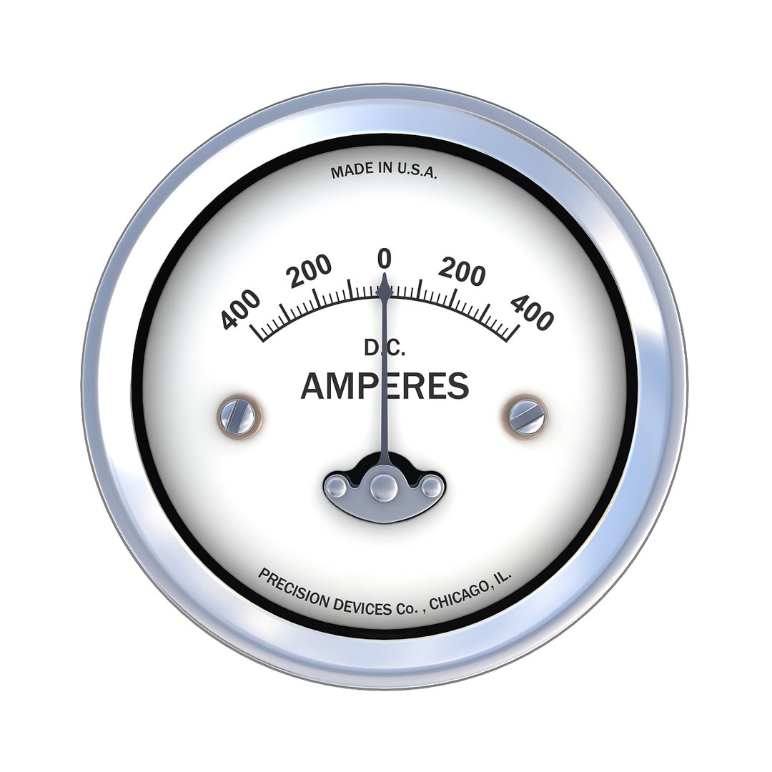 3D vintage dc ammeter 18 model - TurboSquid 1563757
