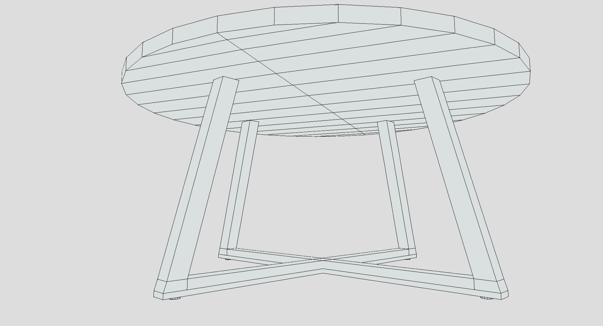 Round Table 3D Model - TurboSquid 2391140