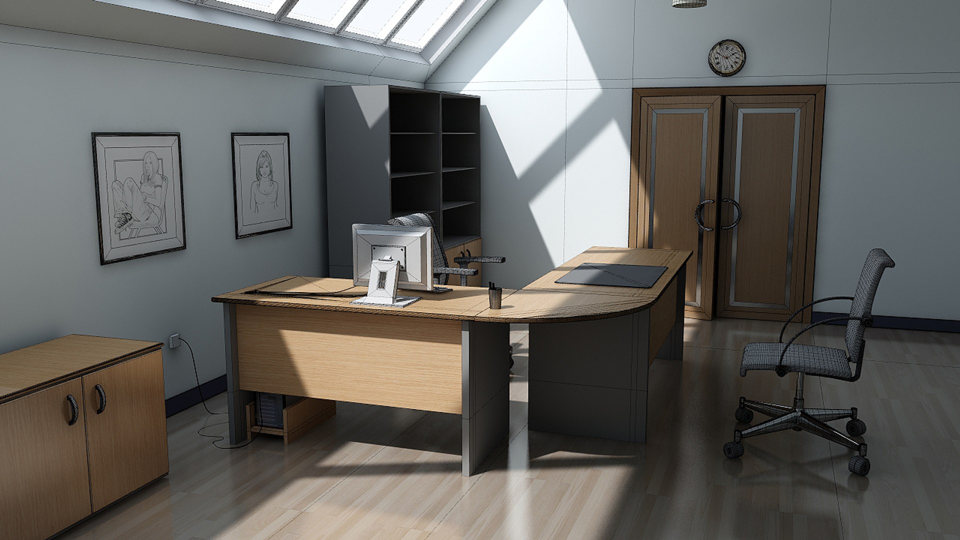 3d Head Office Model