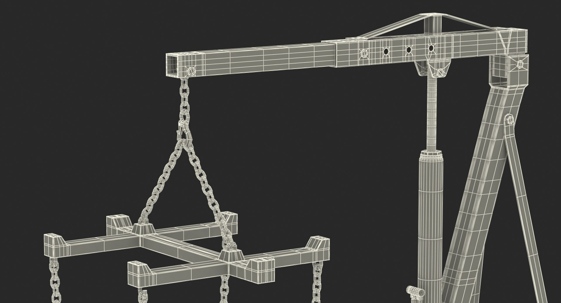 3D folding engine crane - TurboSquid 1289102