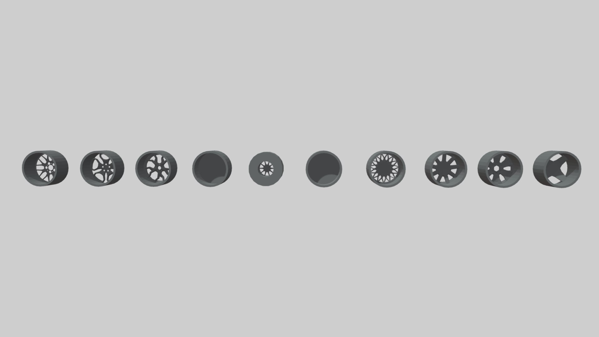 3D Low Poly Wheel Pack 01 - TurboSquid 2091149