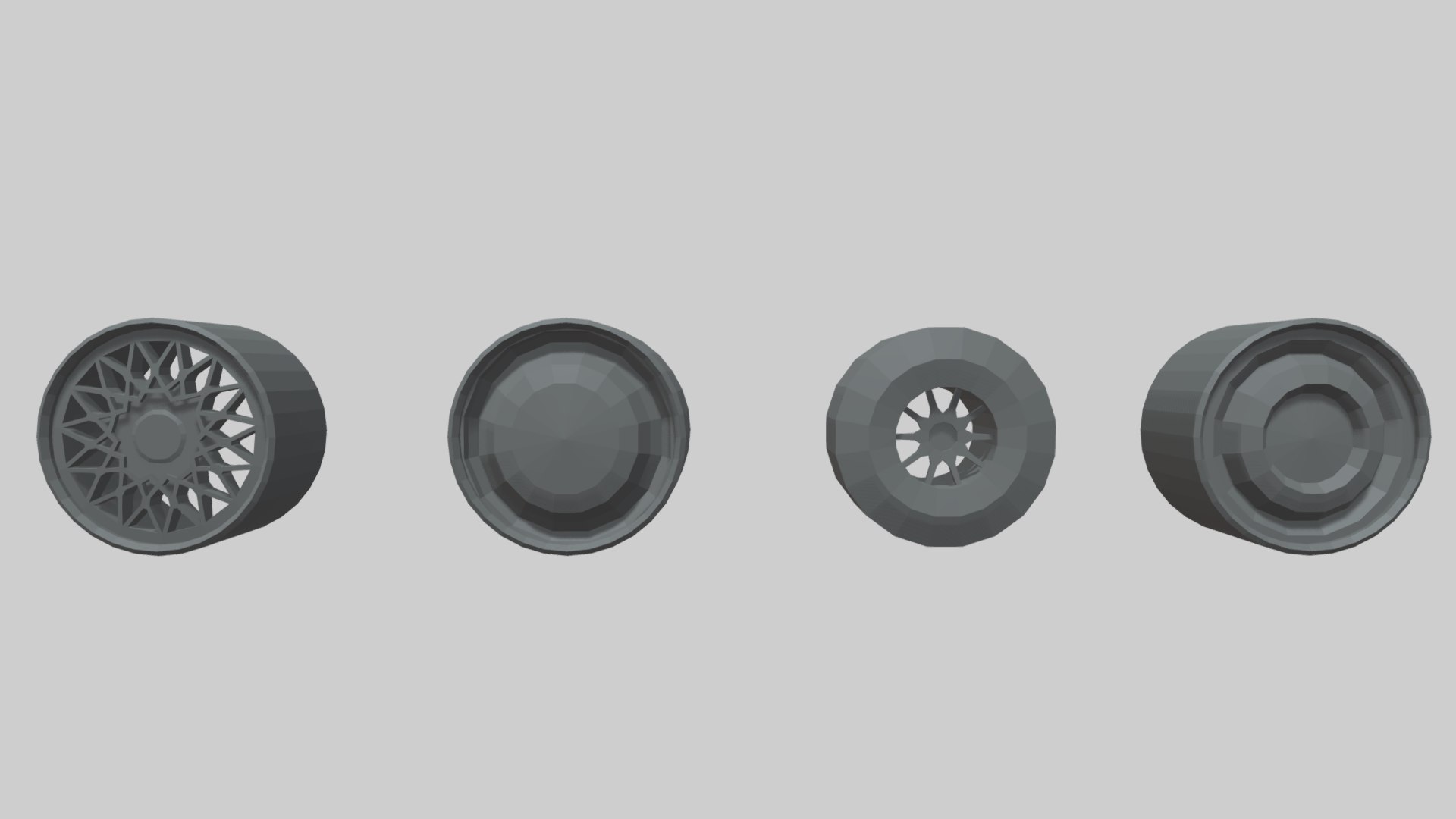 3D Low Poly Wheel Pack 01 - TurboSquid 2091149
