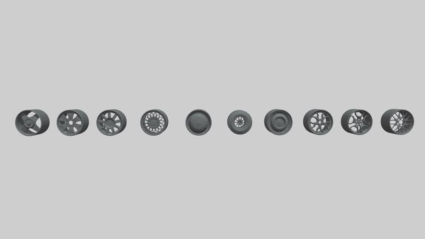modelo 3d Low Poly Wheel Pack 01 - TurboSquid 2091149