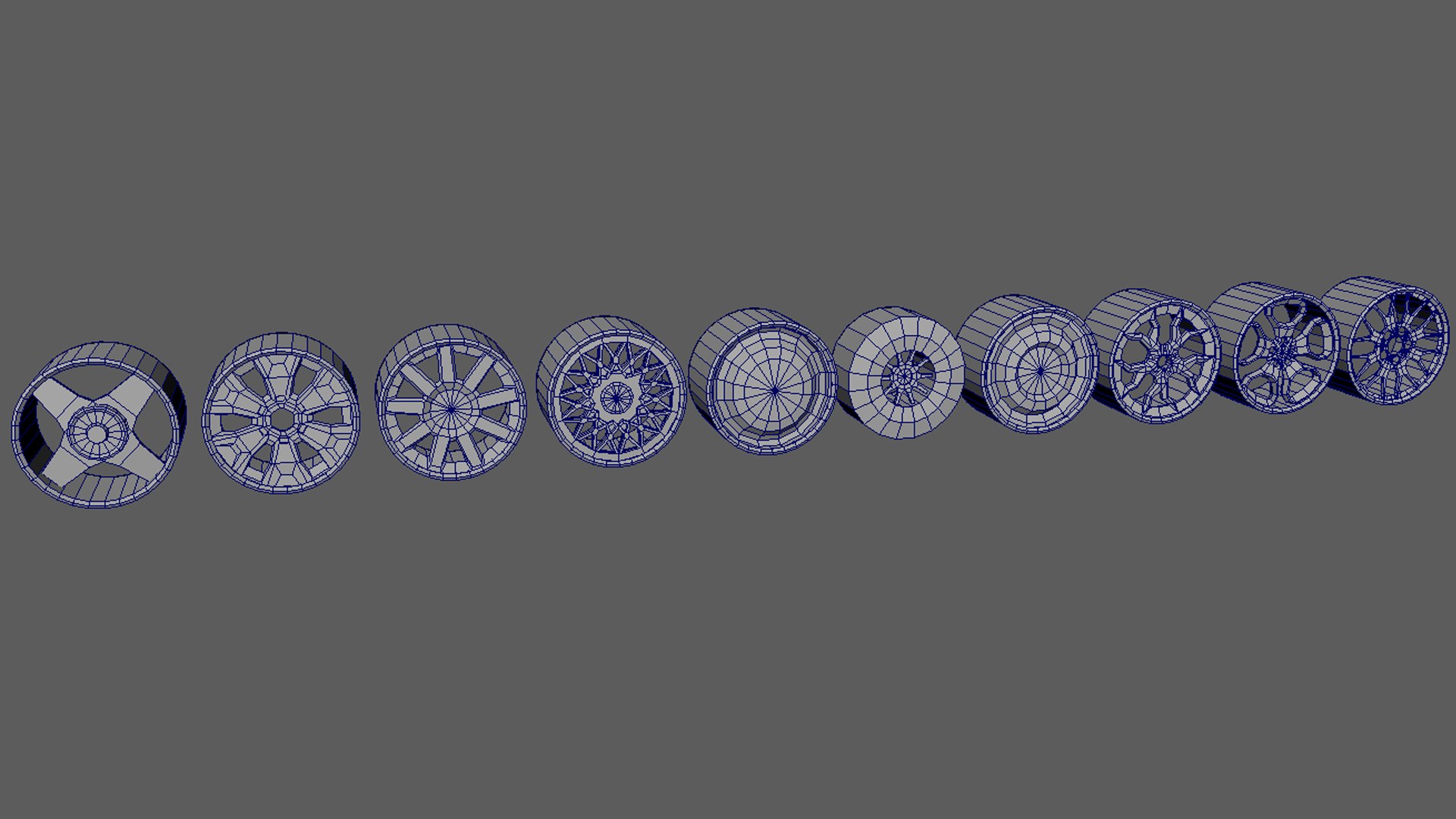 3D Low Poly Wheel Pack 01 - TurboSquid 2091149
