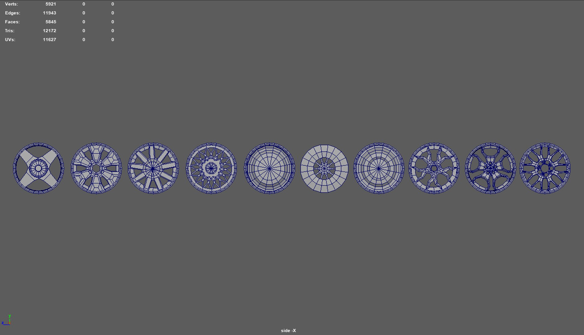 3D Low Poly Wheel Pack 01 - TurboSquid 2091149