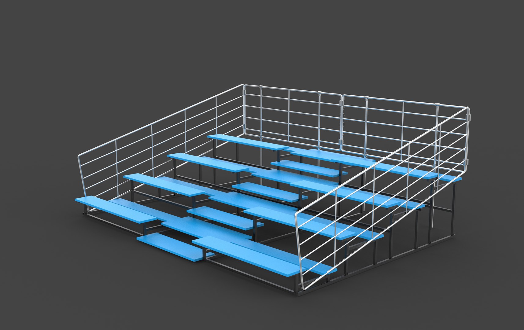 3D Metal School Bleachers 3D Model Model - TurboSquid 2345284