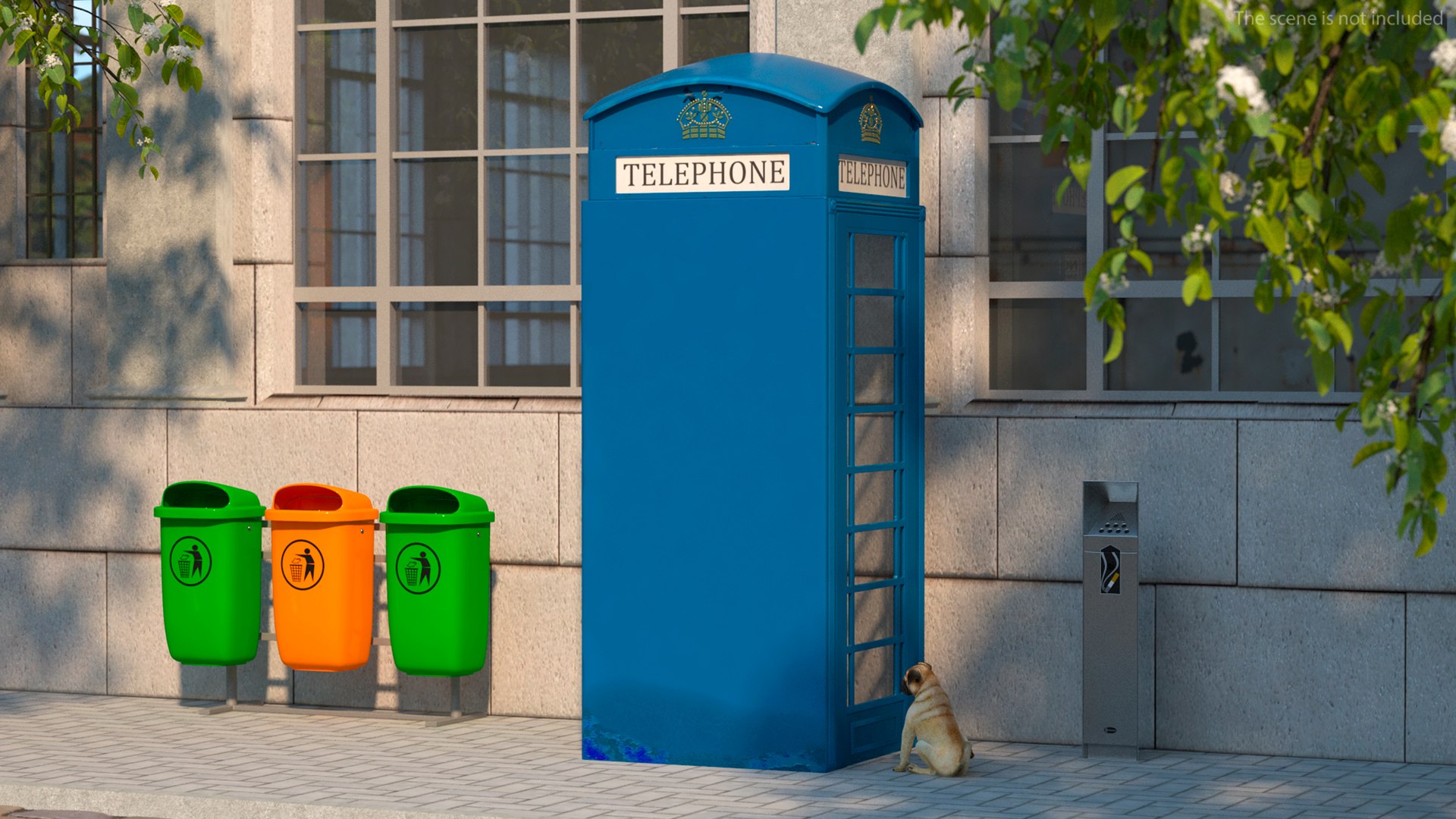 London Phone Booth Blue 3D - TurboSquid 1958460