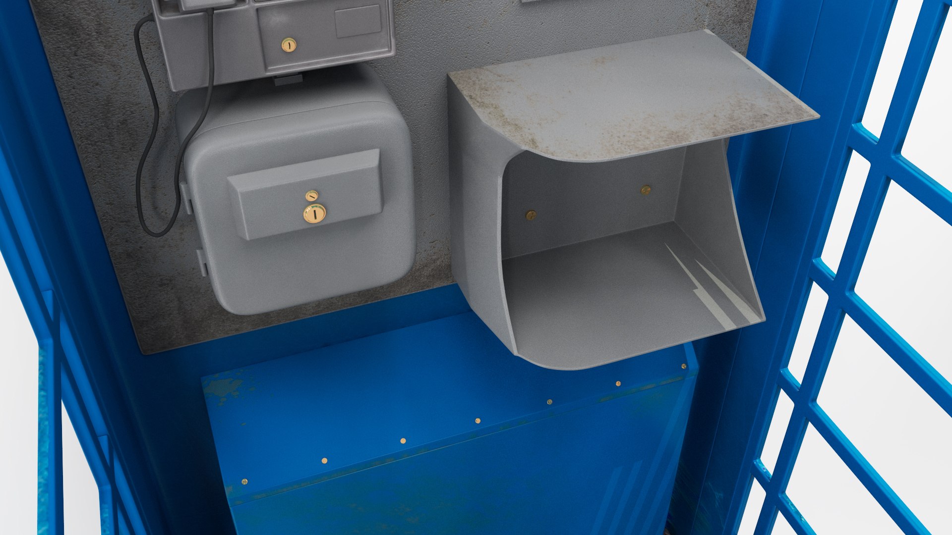London Phone Booth Blue 3D - TurboSquid 1958460