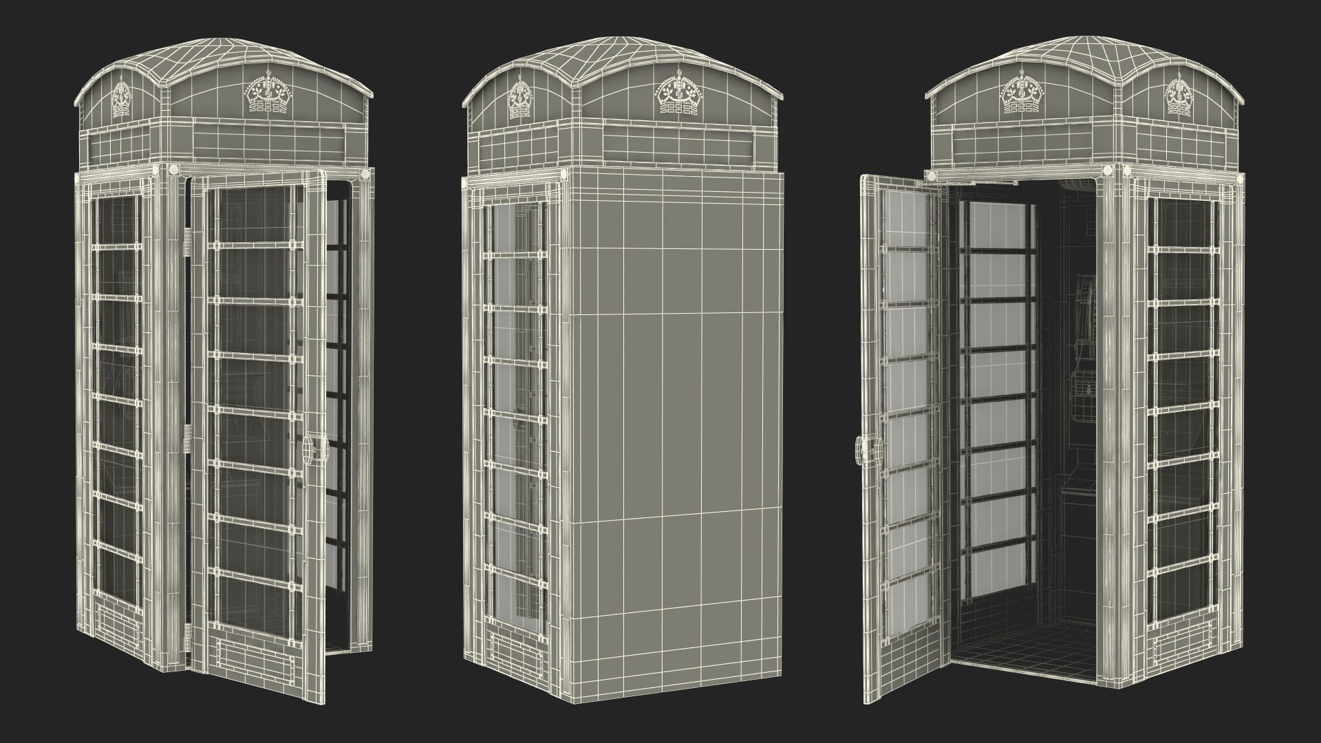 London Phone Booth Blue 3D - TurboSquid 1958460