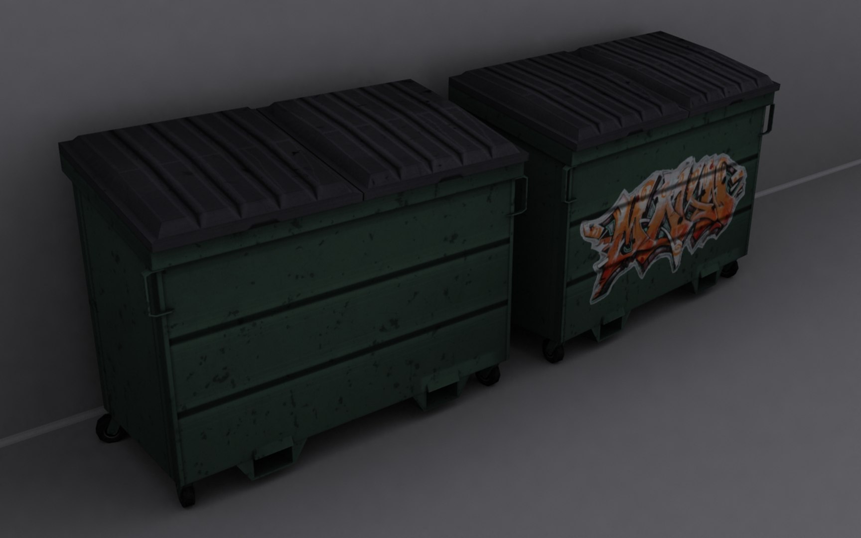 maya dumpster high-low
