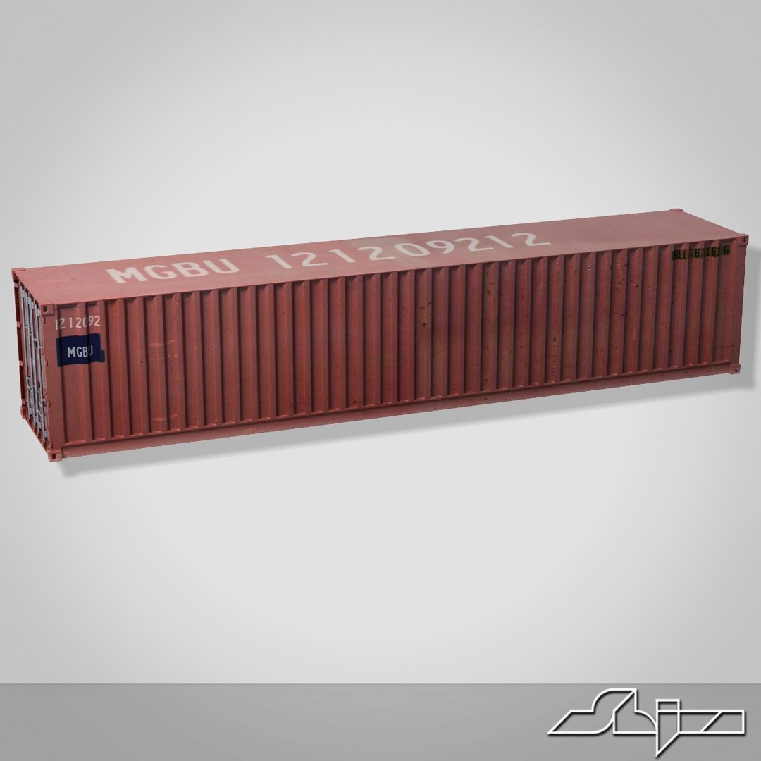 3d container modeled