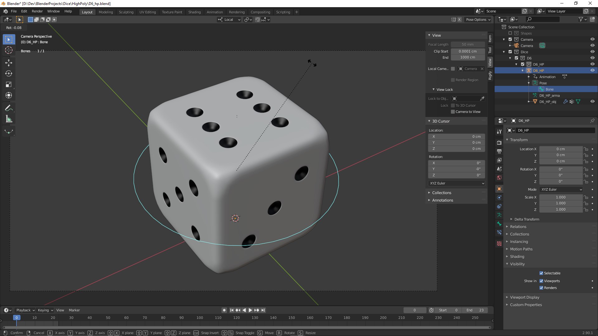 3D Dice D6 Model - TurboSquid 1678378