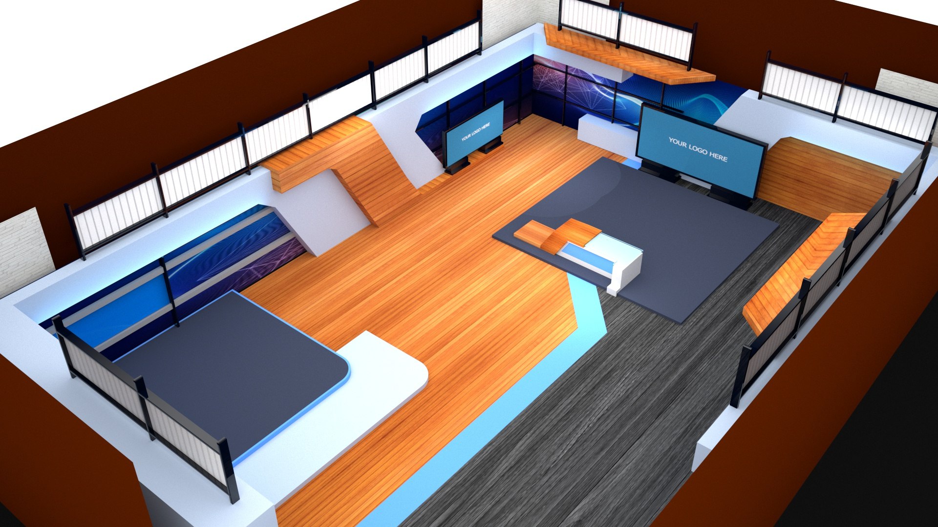 Virtual Studio Set 3D Model - TurboSquid 1737912