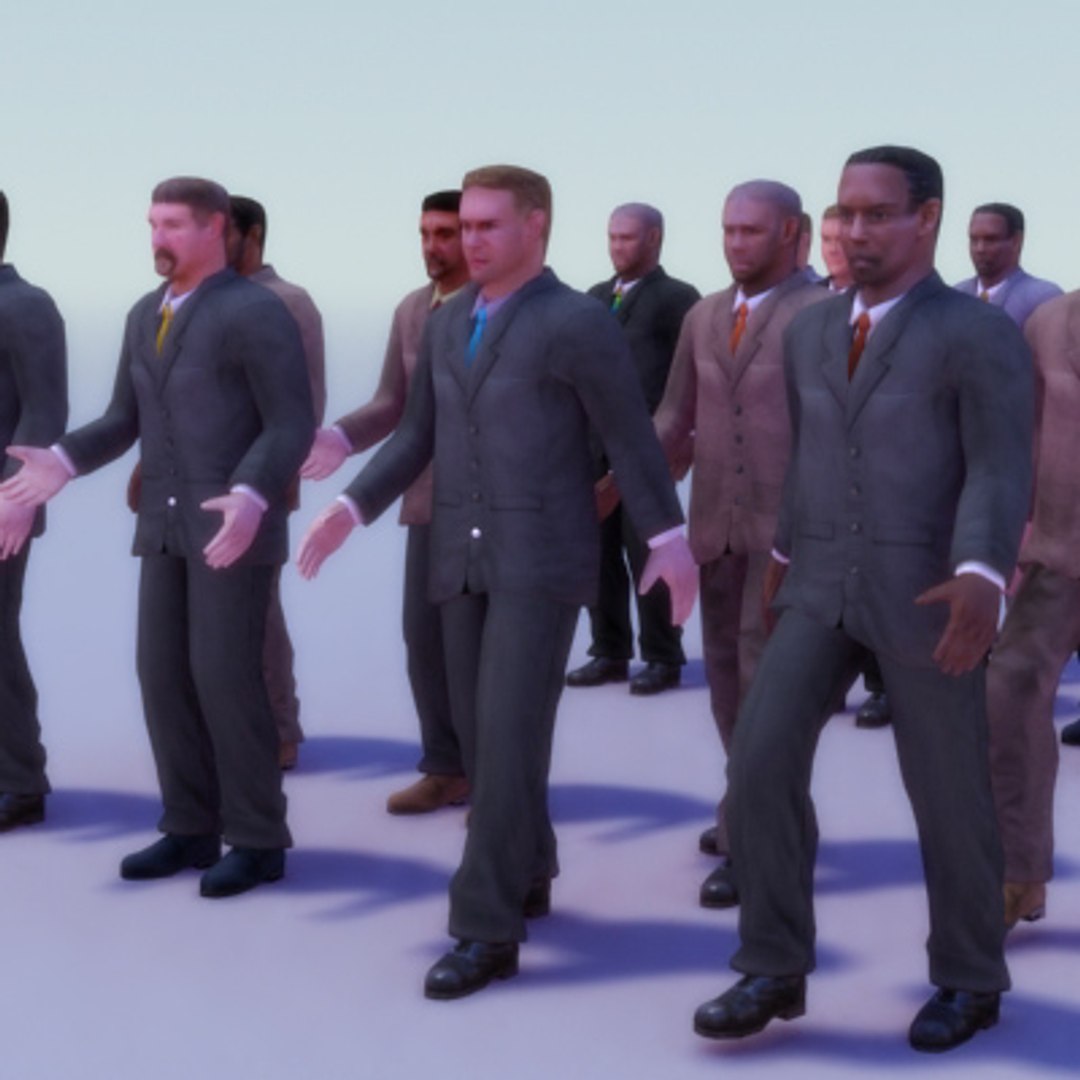 Male Crowd 3d Max