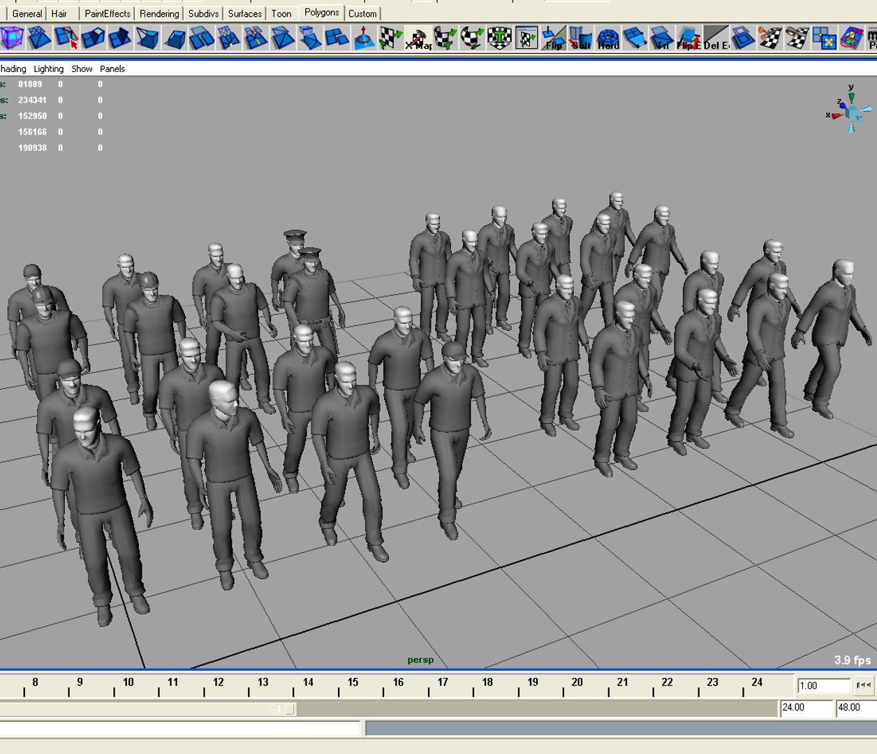 Male Crowd 3d Max