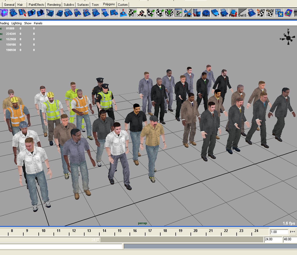 Male Crowd 3d Max