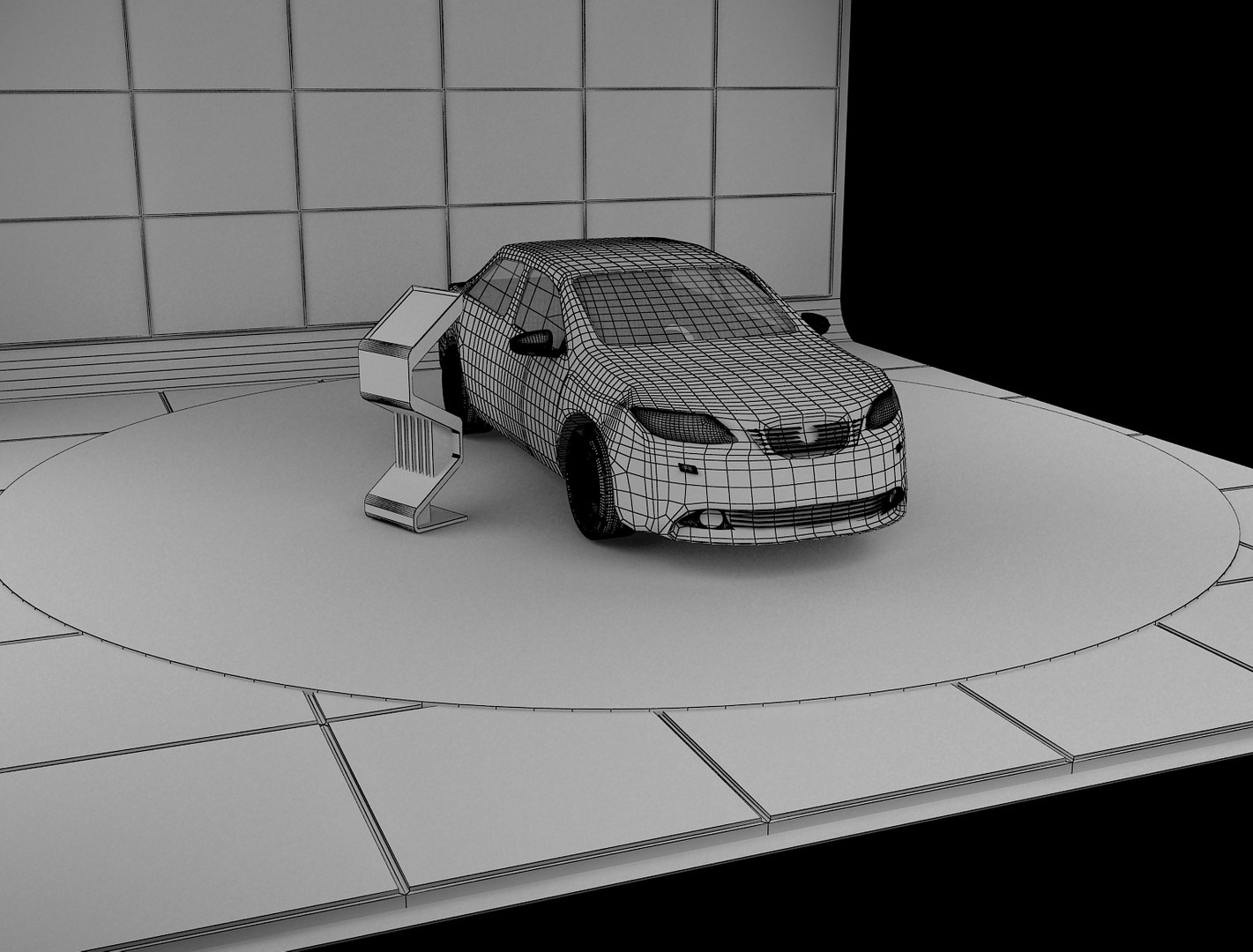 3D Car Exhibition Stand Booth - TurboSquid 1617235