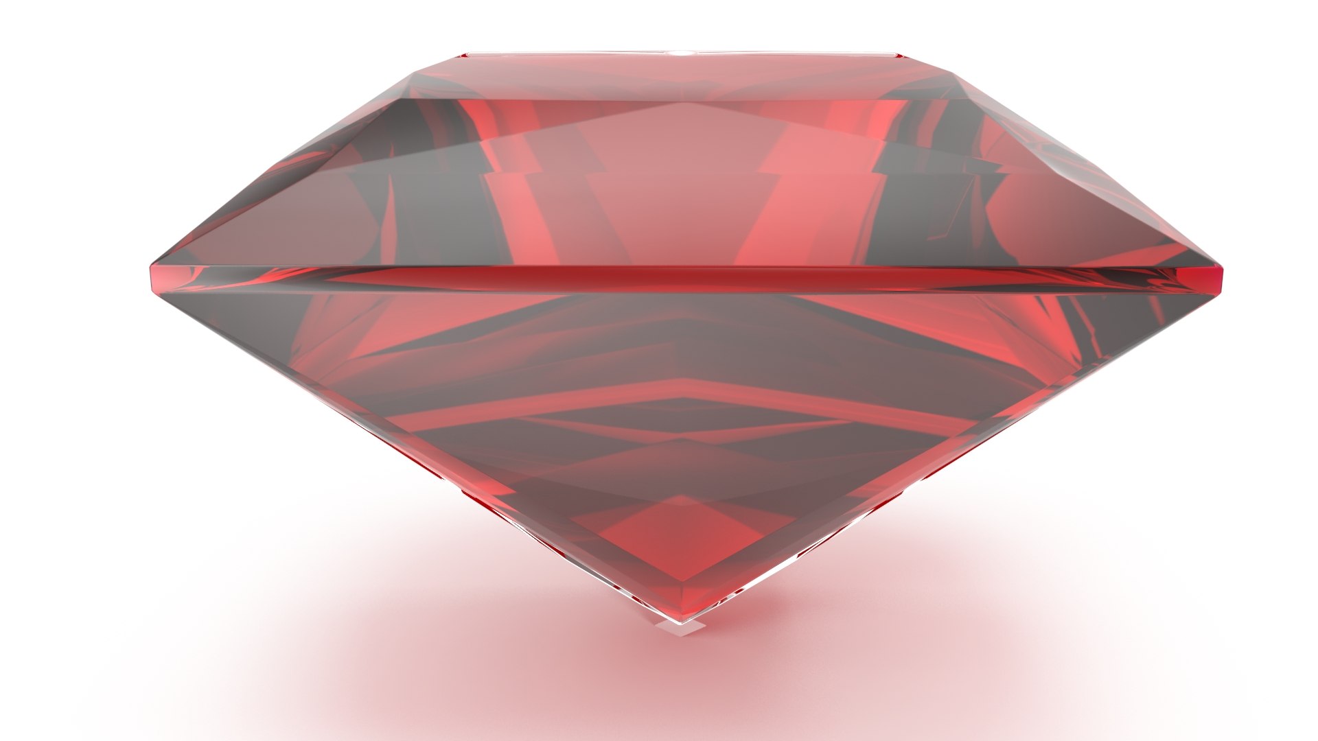 3D Princess Cut Ruby model - TurboSquid 1860318