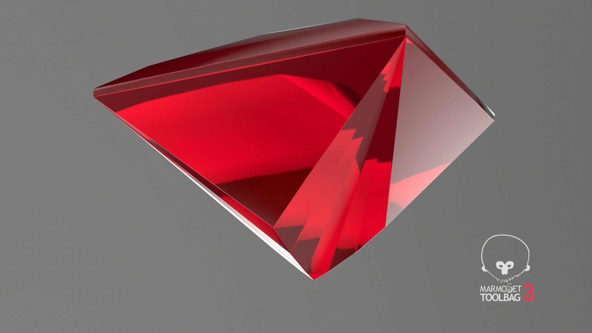 3D Princess Cut Ruby Model - TurboSquid 1860318