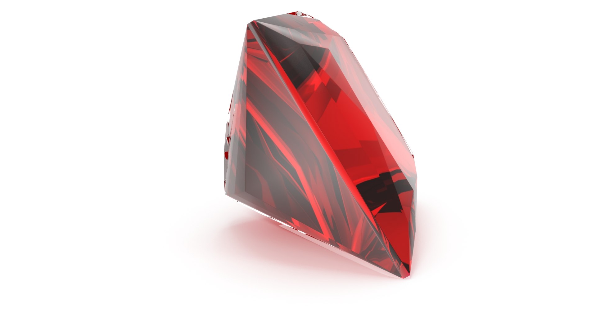 3D Princess Cut Ruby model - TurboSquid 1860318