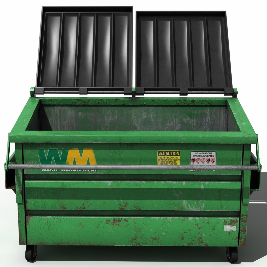 3d Large Trash Container