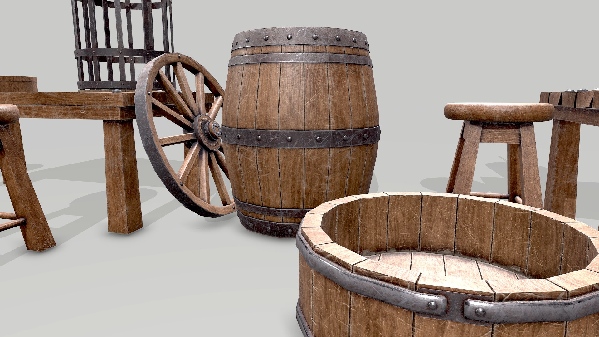3D Low Poly Game-Ready PBR Medieval Assets Model - TurboSquid 1993152