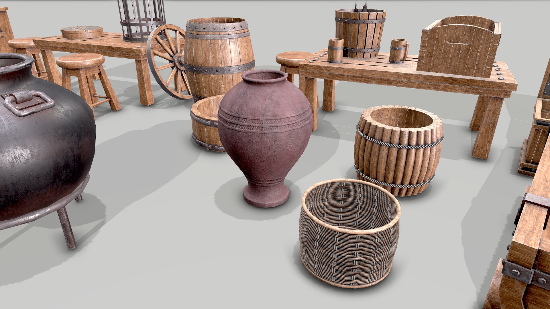 3D Low Poly Game-Ready PBR Medieval Assets Model - TurboSquid 1993152