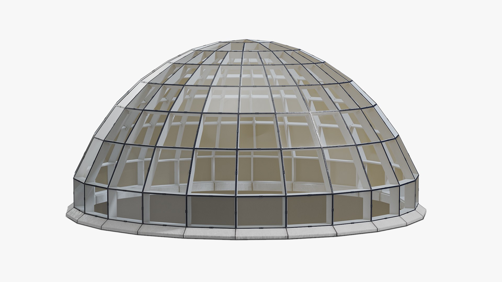 3D Glass Covered Steel Dome - TurboSquid 2099479