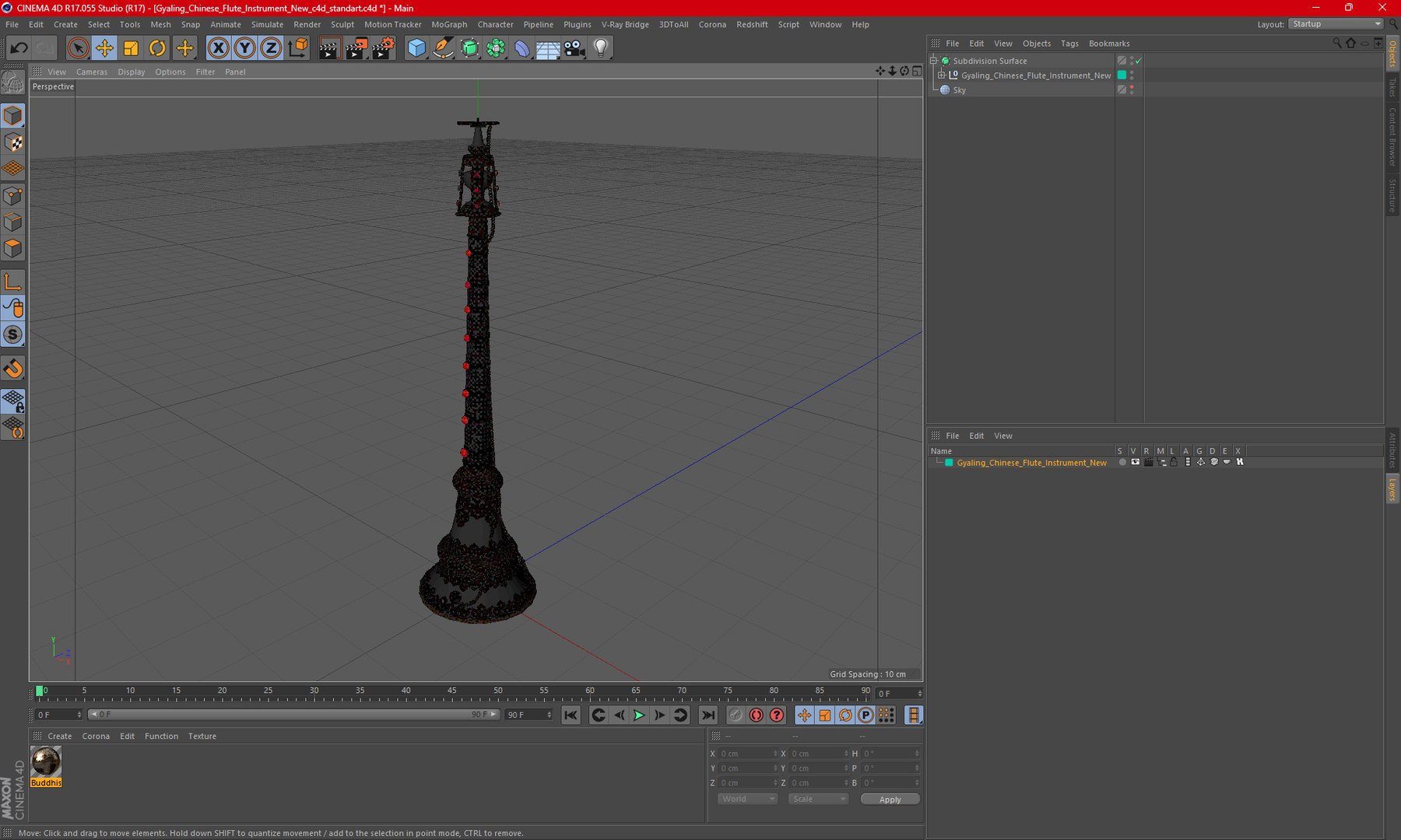 Gyaling Chinese Flute Instrument New Model - TurboSquid 2092108