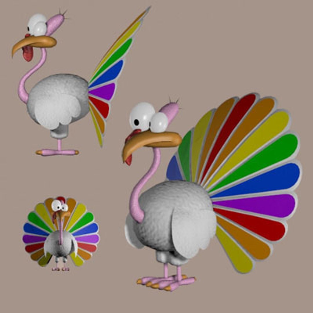 Thanksgiving Cartoon Turkey Pzsg 3d Pz3