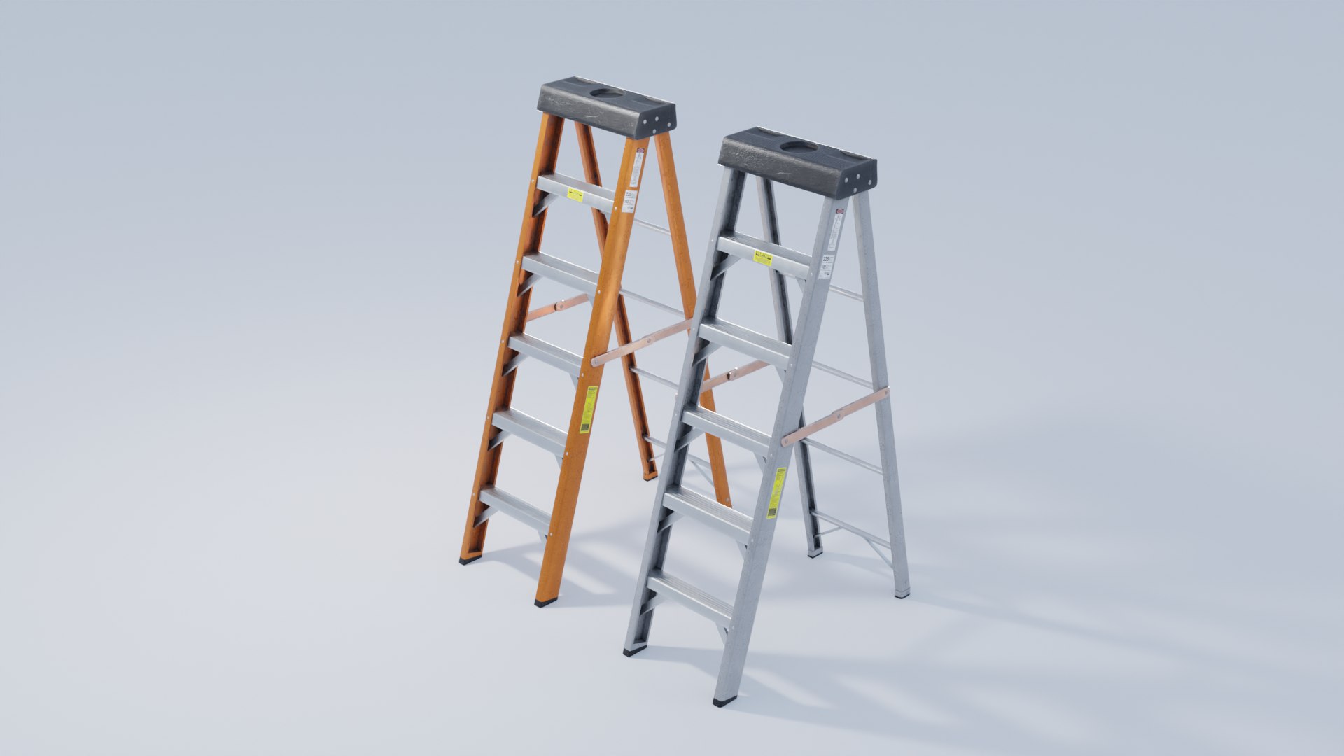 3D Folding Ladder 4K - TurboSquid 2042472