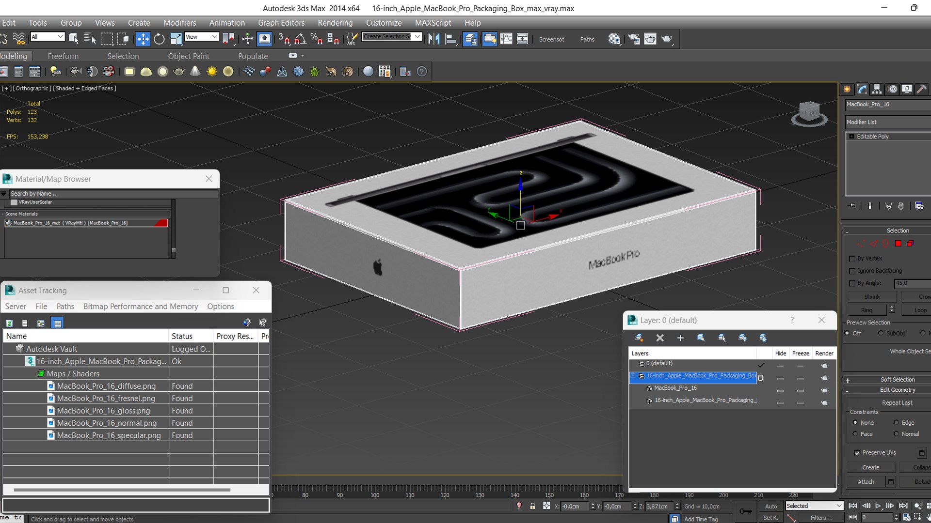 3D 16-inch Apple MacBook Pro Packaging Box - TurboSquid 2215406