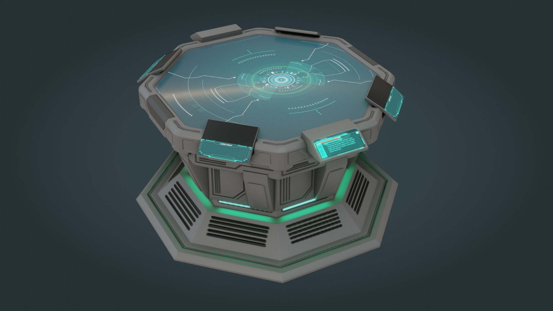 3D model Sci-fi Work Bench - Low poly - PBR - Game ready - TurboSquid ...