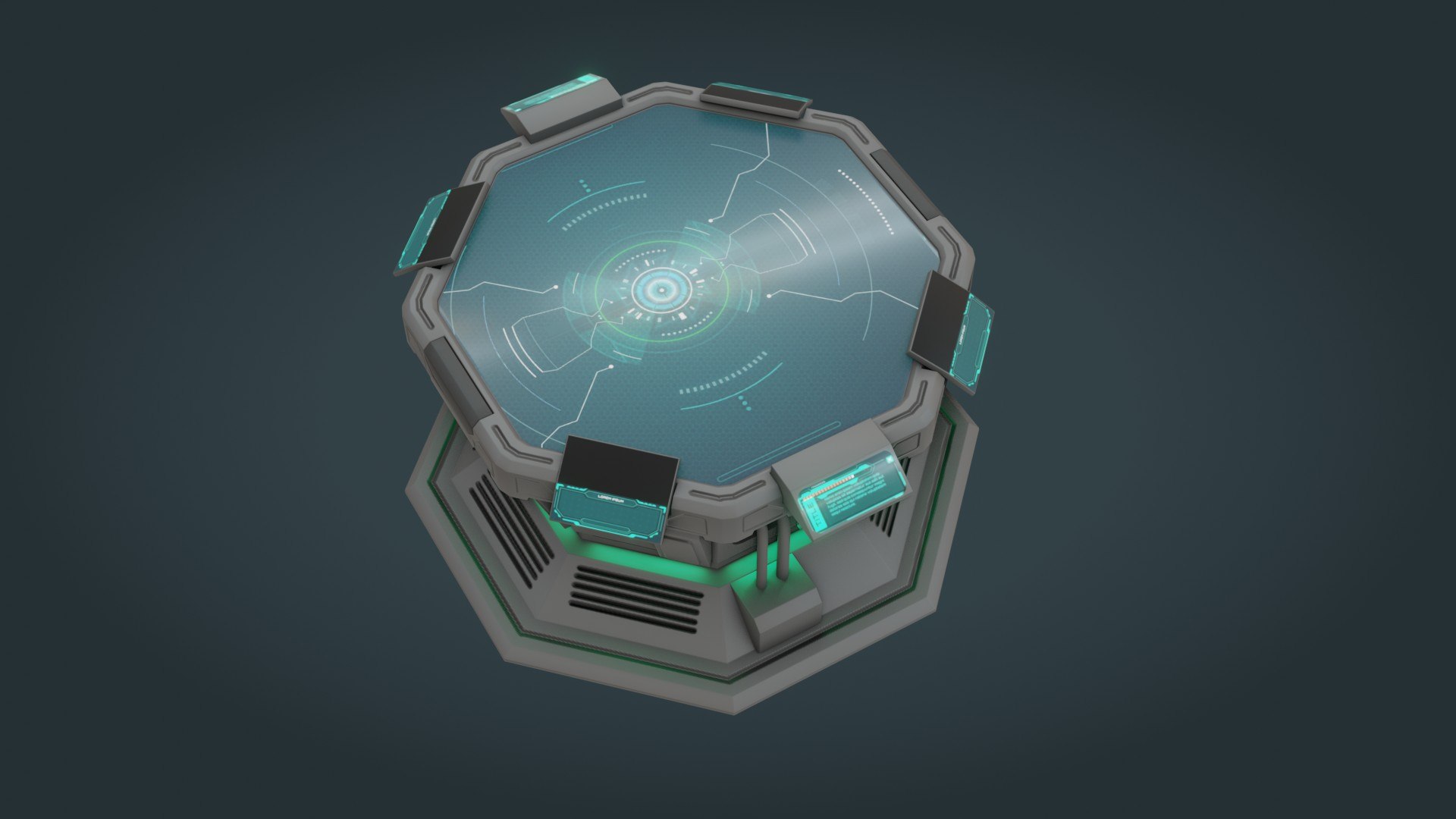 3D model Sci-fi Work Bench - Low poly - PBR - Game ready - TurboSquid ...