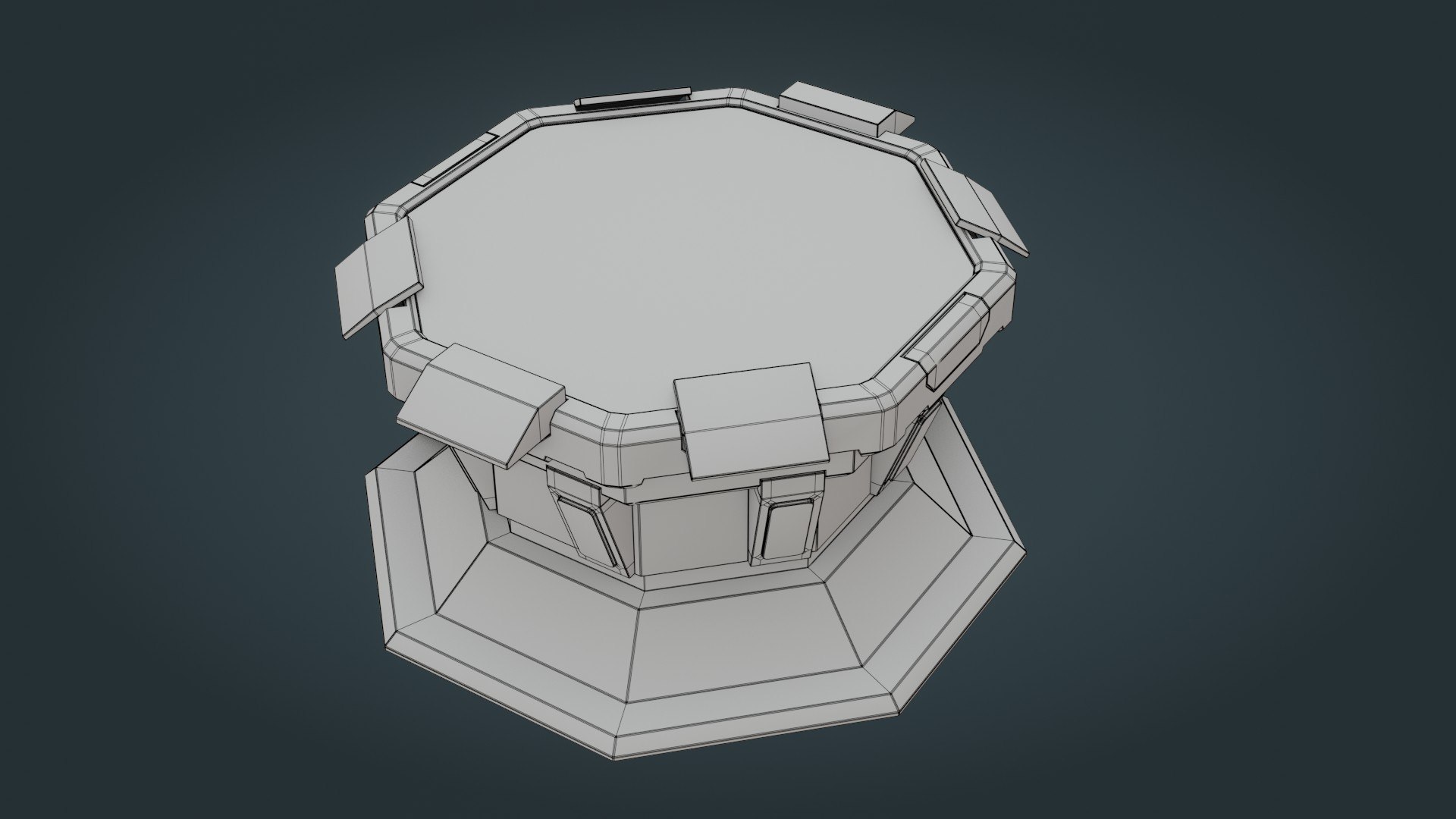 3D model Sci-fi Work Bench - Low poly - PBR - Game ready - TurboSquid ...